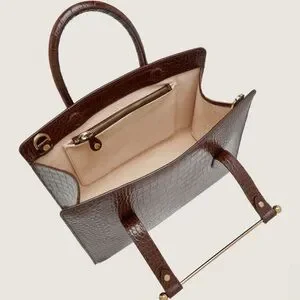 Strathberry | Bags | Strathberry Crocembossed Leather Midi Tote In ...